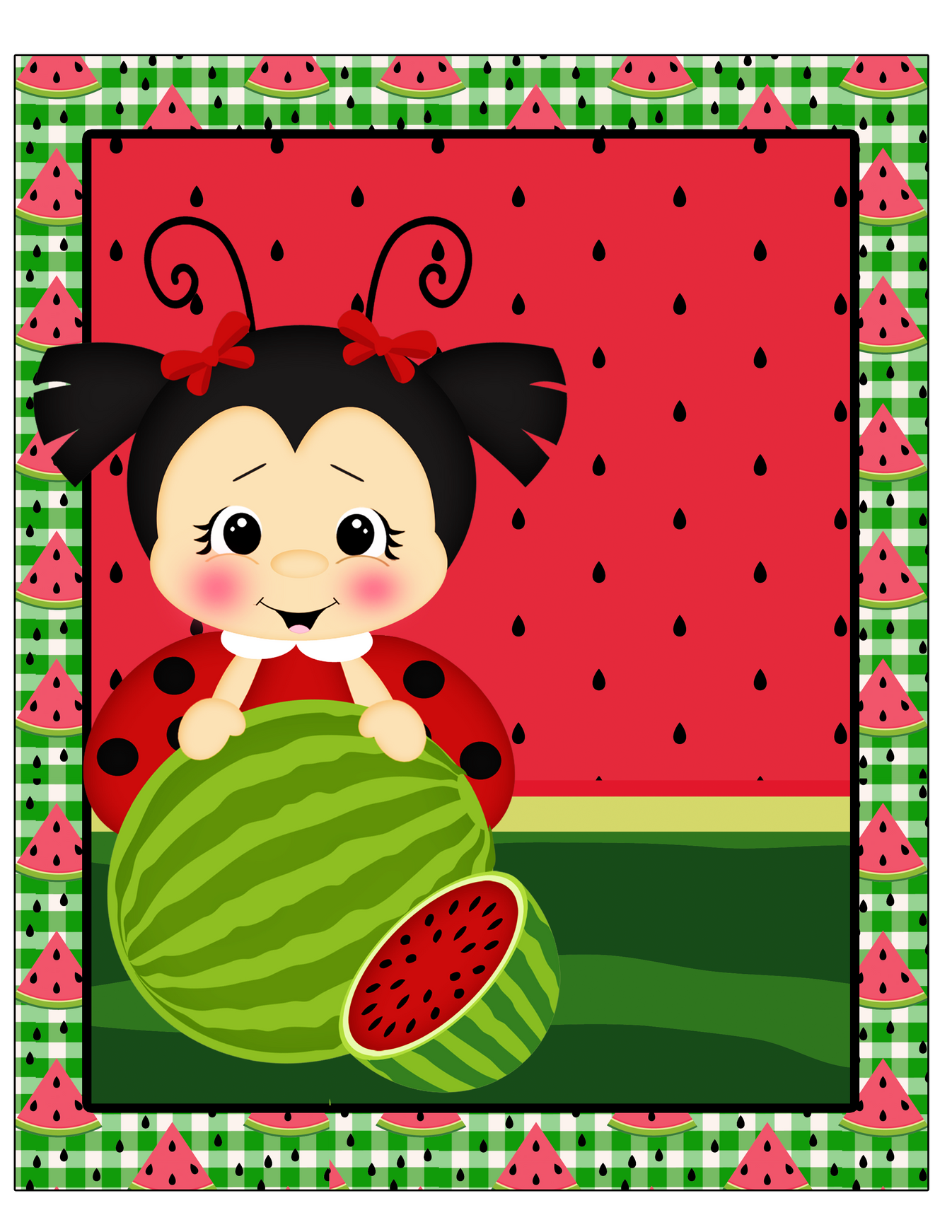 Watermelon Ladybug 8x10 – RCL Signs and More