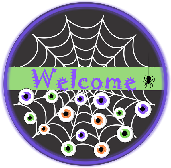 Welcome Eyeball Round Sign – RCL Signs and More