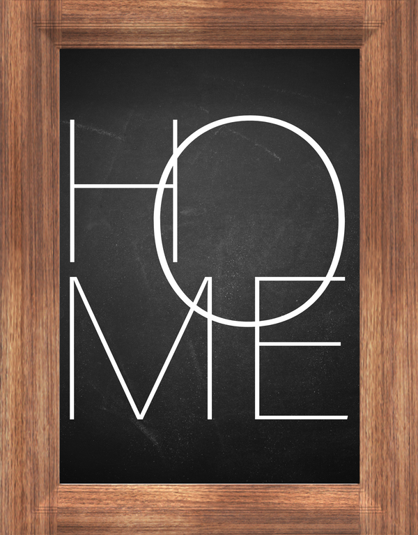 HOME Wood Frame 7x9 Sign – RCL Signs and More