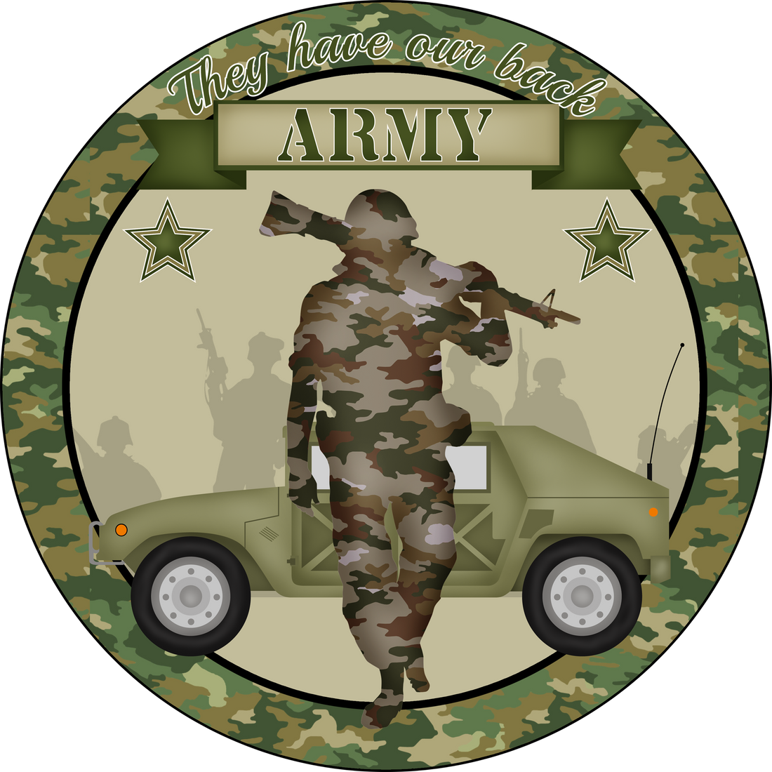 Army Soldiers Round Sign – RCL Signs and More