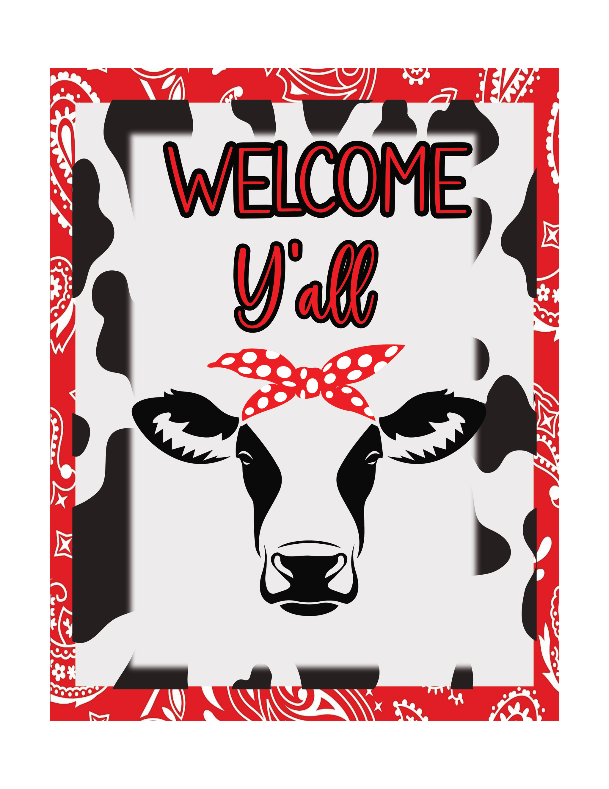 Cow Print Welcome Sign – RCL Signs and More
