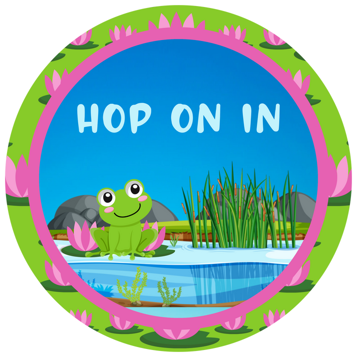 Hop on In Round Sign – RCL Signs and More