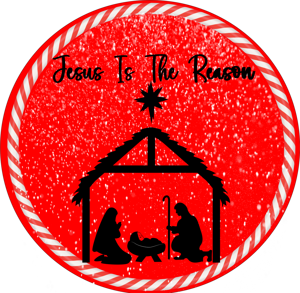 Peppermint outline Jesus is the reason Sign – RCL Signs and More
