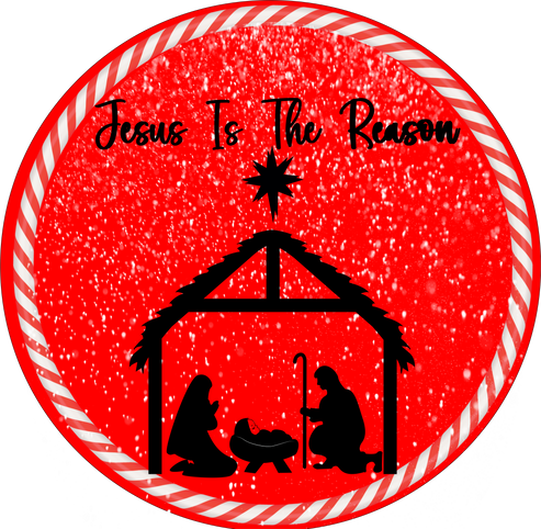 Peppermint outline Jesus is the reason Sign – RCL Signs and More