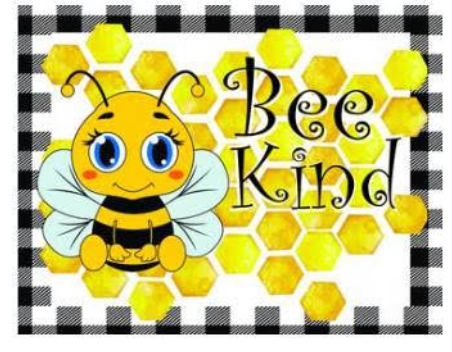 Checker Bee Kind Sign – RCL Signs and More
