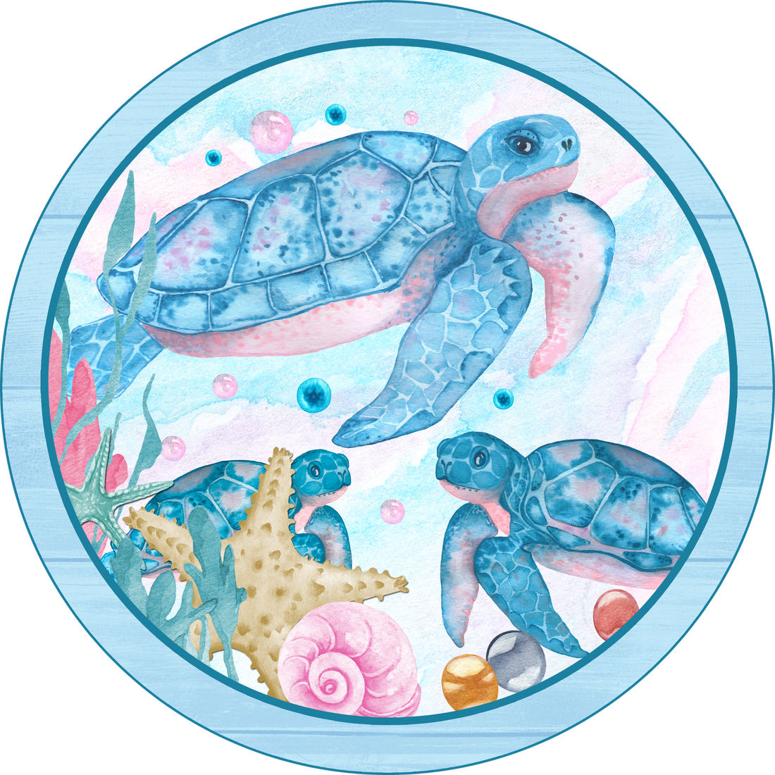 Sea Turtles Round Sign – RCL Signs and More