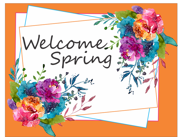 Welcome Spring Orange Flowers – RCL Signs and More