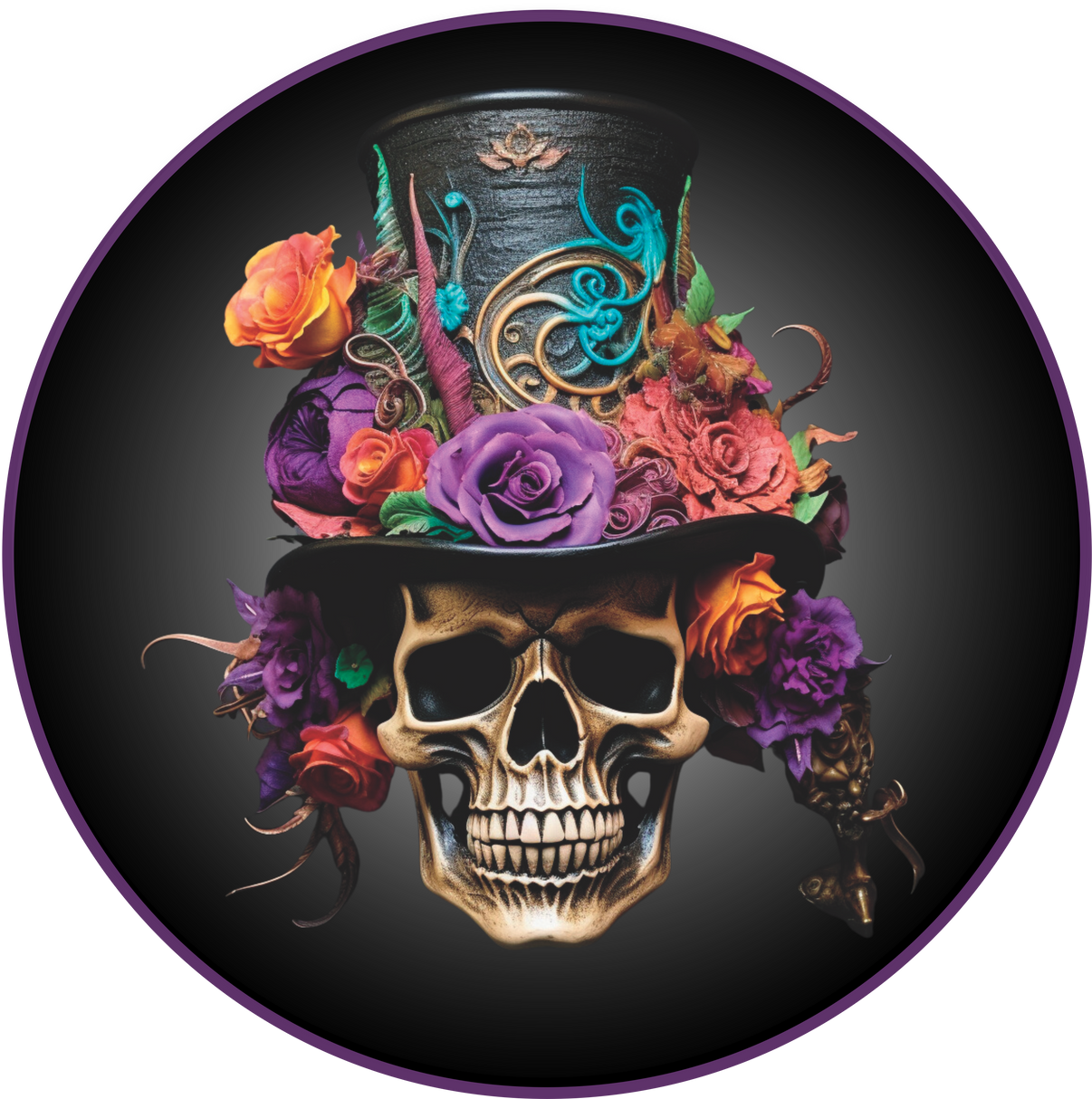 Steampunk Halloween Skull Round Sign – RCL Signs and More