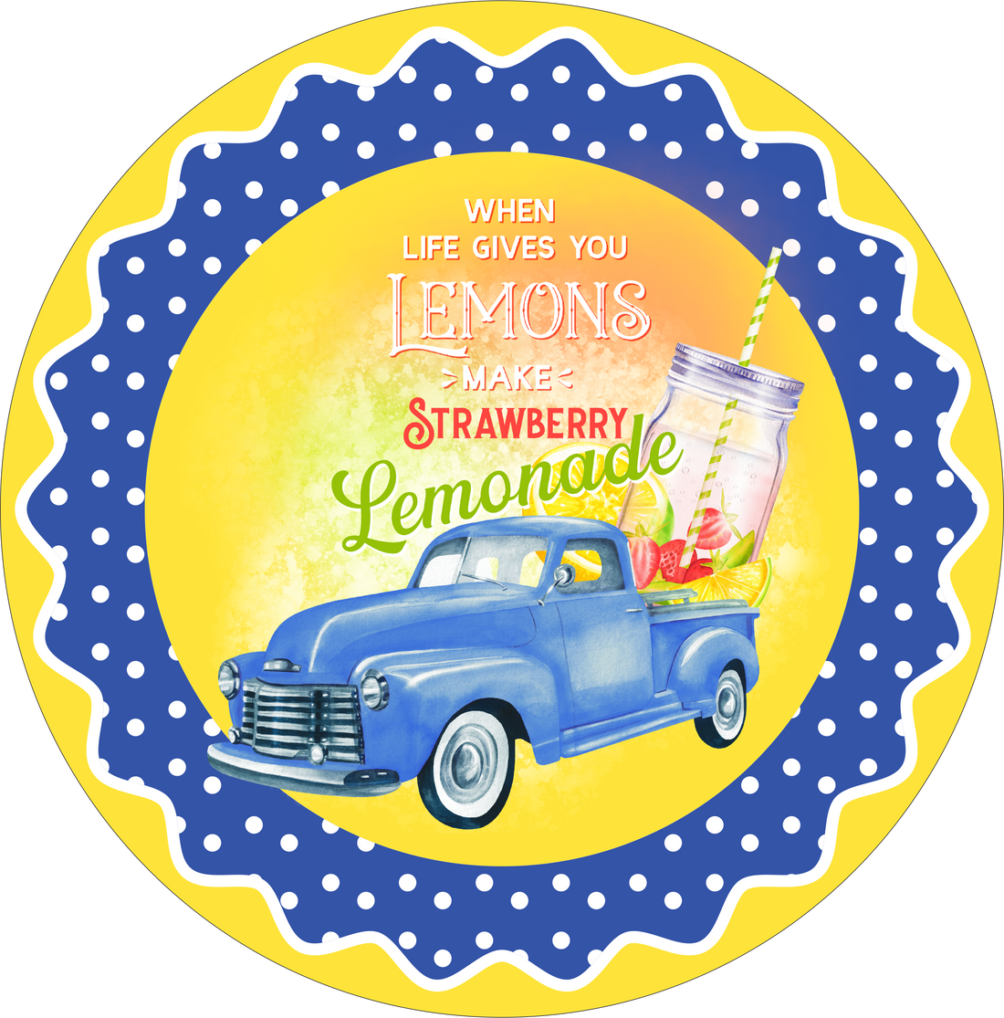 Strawberry Lemonade Truck Round – RCL Signs and More
